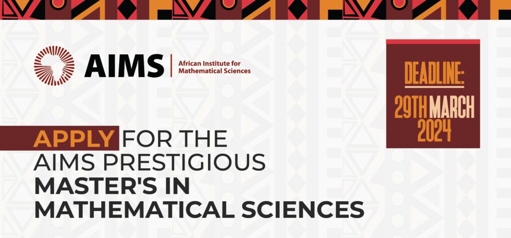 Masters in Mathematical Sciences Application – AIMS Ghana